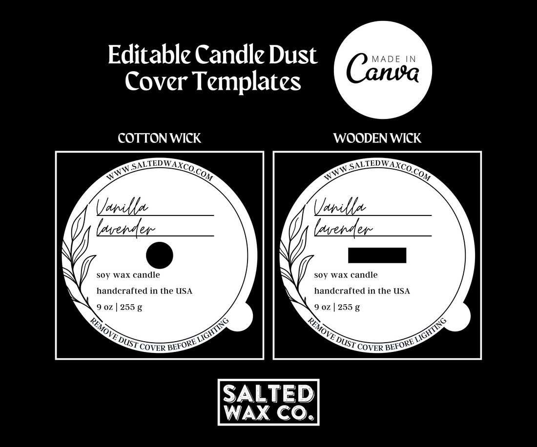 Editable Candle Dust Cover Template - 012 – Salted Wax Co.